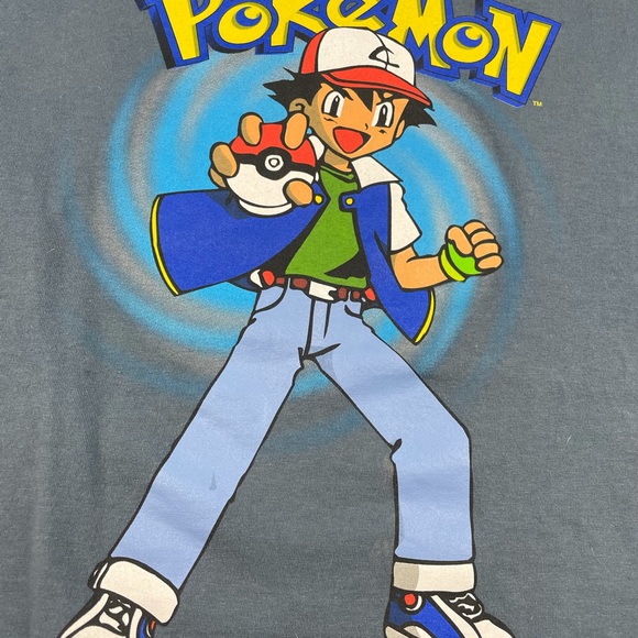 Pokemon | Shirts | Vintage 9s Pokemon Ash Ketchum Get The Power Rare 2 ...